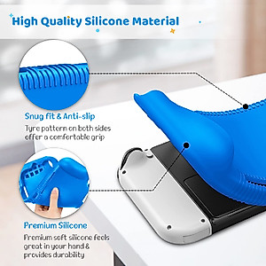 Fintie Case Soft Silicone Protective Cover, [Anti-Slip] Shockproof Case w/Ergonomic Grip, Grip Case for Console 7.0" (Blue)