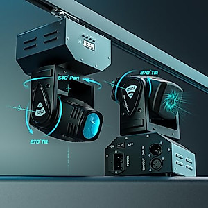 DJ Lights Moving Head U`King Mini LED Moving Head Light RGBW Stage Lighting Beam Spot Lights by DMX 512 Sound Activated Control for Wedding Disco Party Indoor (Set of 2)