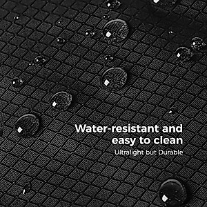 pack all 16L Lightweight Packable Tote Bag, Water Resistant Foldable Grocery Bag, Reusable Shopping Bag (Black)