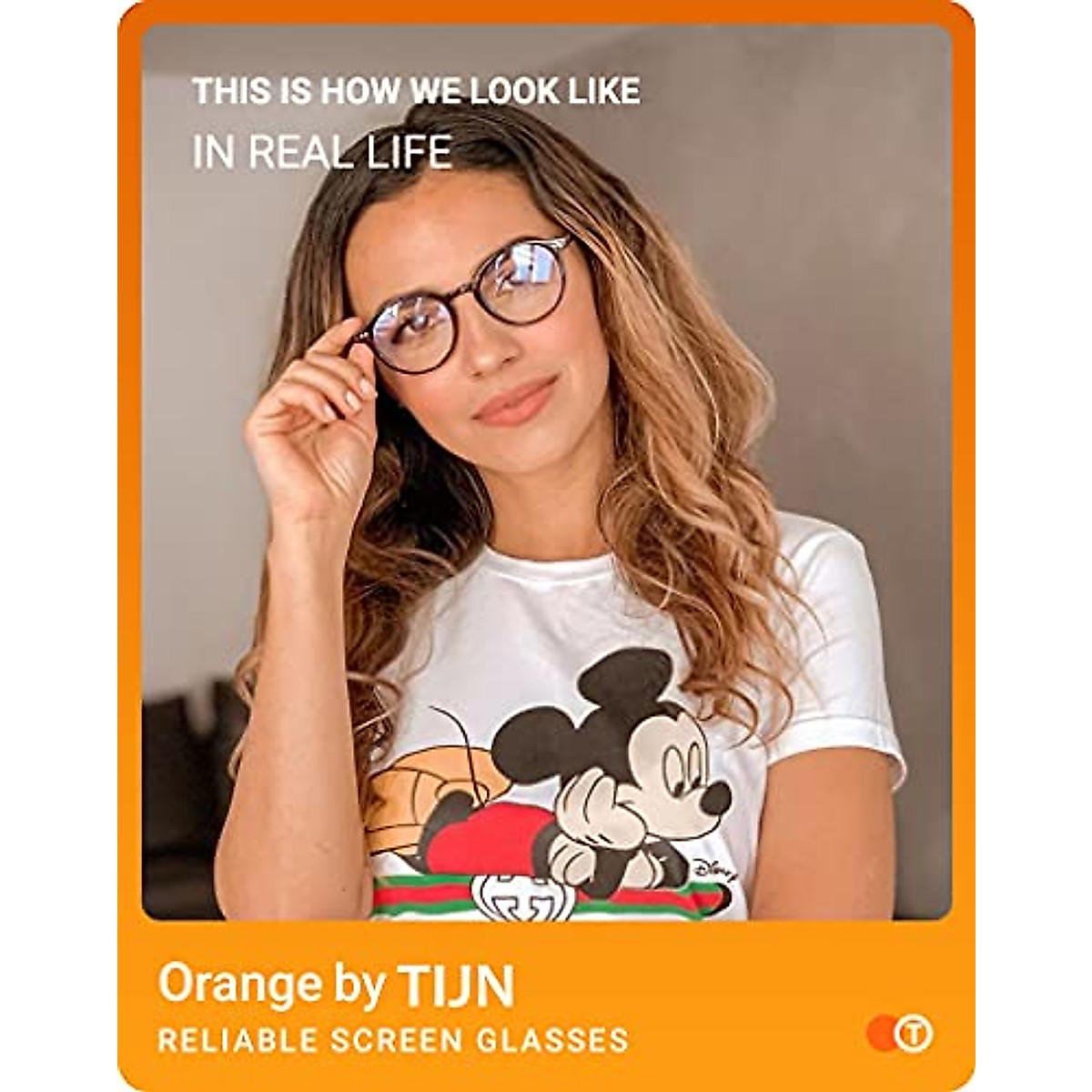 TIJN Blue Light Blocking Glasses Men Women Vintage Thick Round Rim Frame Eyeglasses(Whiskey Tortoise)