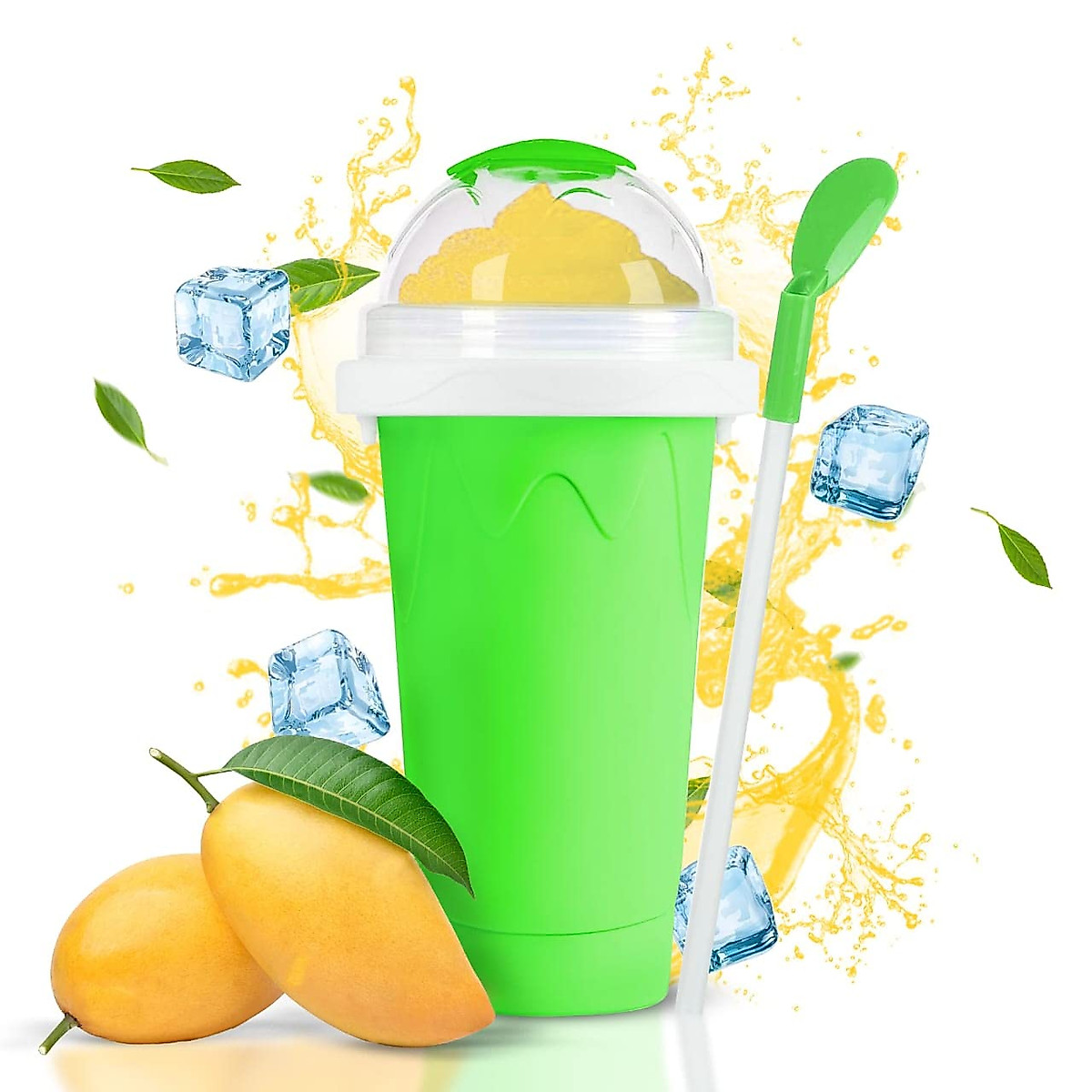 Benlight Slushy Cup | Travel Portable Instant Slushie Maker Cup Double Layer | TIK TOK Quick Frozen Magic Squeeze Cup | Homemade Milk Shake Coca Cola Ice Maker | Slushy Maker Cup for Kids & Family