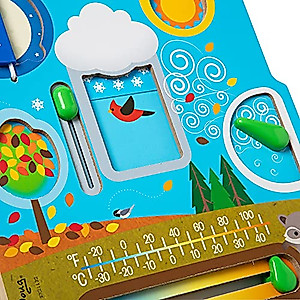 Let's Explore Wooden Weather Board