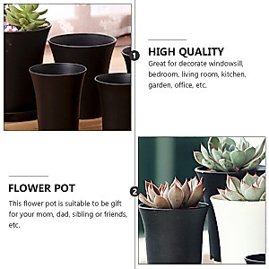 HANABASS 30 pcs Flowerpots Black Bonsai Drainage Indoor Round Outdoor for Plants Holes Balcony Pots Plastic Hole Plant Flower Planting Planter Vegetables Planters Nursery Garden Container