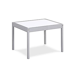 Olive & Opie Gibson 3-Piece Dry Erase Kids Table & Chair Set, Gray