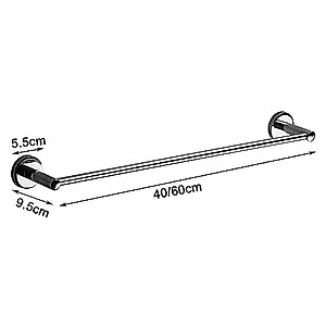 Towel BAR Rack Towel Rack Bath Single Towel Storage Rack Towel Bar,Wall Mounted Round Towel Rod Copper Polished Chrome Finish Towel Rail Holder for Bathroom or Kitchen/60Cm