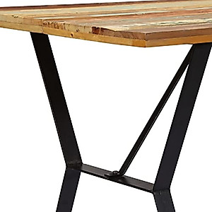 YPWRENH Snack Table Kitchen End Table Dining Table 55.1"x31.5"x29.9" Solid Reclaimed Wood for Dining Room, Kitchen or Living Room