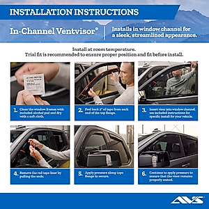 Auto Ventshade [AVS] In-Channel Ventvisor / Rain Guards | Smoke Color, 4 pc | 194084 | Fits 2009 - 2015 Honda Pilot