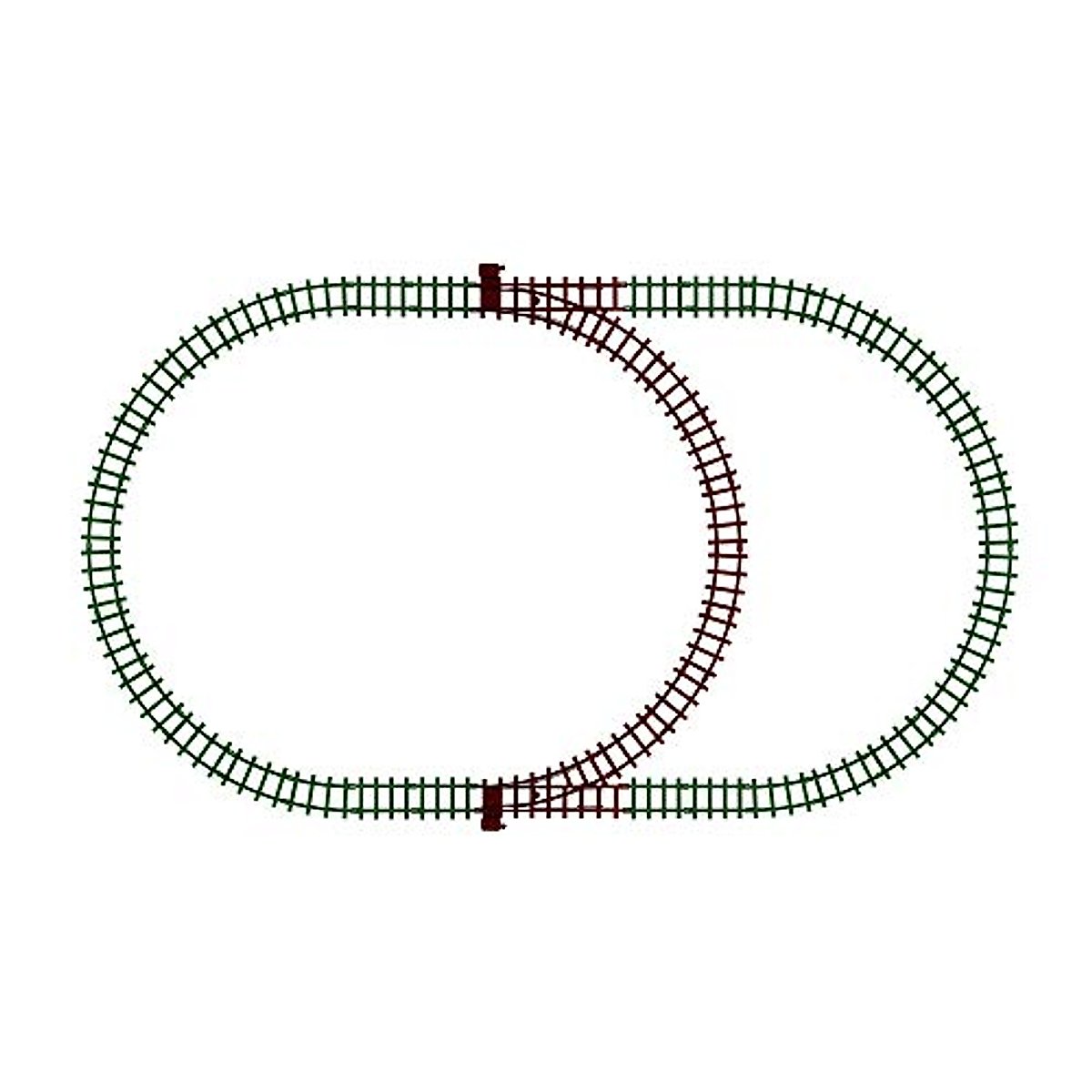 Lionel Ready-to-Play Inner Loop Track Set with 8 Curved Pieces, 1 Left Hand Switch, and 1 Right Hand Switch