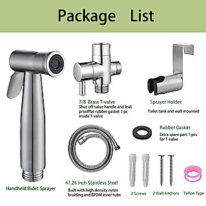 XUSHCL Multifuctional Handhel Bidet Spray Kit for Toilet. Premium Stainless Steel Bathroom Faucet for Toilet Clean, Women's Washing, Diaper Cleaning, Baby Washing, Pet Shower etc-Easy to Install