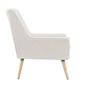 Linon Ivory Sherpa Accent Reid Chair, White