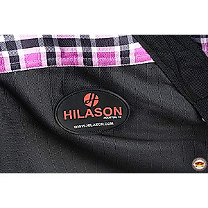 HILASON 1200D Waterproof Horse Hood Neck Blanket Belly Wrap Plaid - 78 Inches | Horse Blanket | Horse Blankets for Winter Waterproof | Horse Turnout Blanket | Horse Turnout