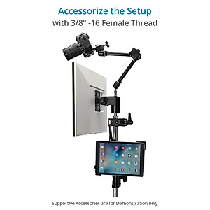 PROAIM Monitor Mount (75mm/100mm) for C-Stands & Light Stands. 180° Tilt & 360° Rotation. Payload up to 18kg /40lb. (P-MNMT-01)