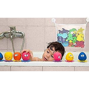 Alayna (TM) Bath Toy Organizer Baby Toy Holder for Tub Quick Dry Mesh Net Bag Bathtub Storage for Kids Bathroom Shower Caddy Container for Toddlers - 2 Strong Suction Cup Hooks