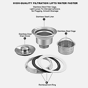 Stainless Steel Commercial Wall Mounted Hand Sink with Drainer Unit and Tap - Hot and Cold - Perfect for Outdoor Indoor, Garage, Laundry/Utility Room - Single Bowl Sinks
