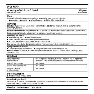 GoodSense All Day Allergy, Compare to Zyrtec, Cetirizine Hydrochloride Tablets, 10 mg, Antihistamine, 365 Count