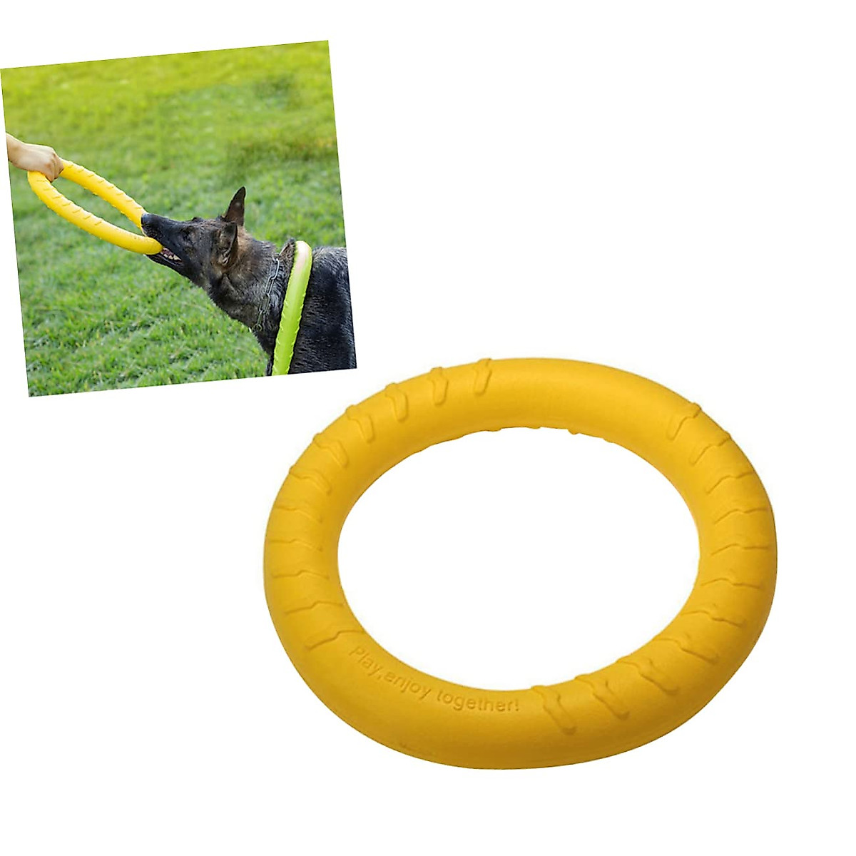 Mipcase Pet Ring Toy Dog Bite Toys Eva Dog Chew Toy Dog Dental Care Ring Dog Ring