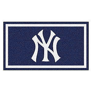 FANMATS MLB New York Yankees 3 Ft. x 5 Ft. Area RUG3 Ft. x 5 Ft. Area Rug, Navy, 3' x 5' (19813)