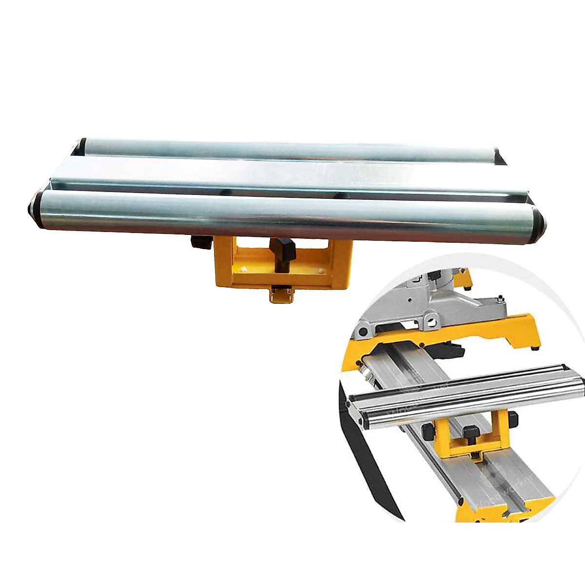 deawater 1pcs Miter Saw Stand Wide Roller Work Support Attachment Bench Wide Roller Support Fixture for DEWALT DW7027 DE7027 Large