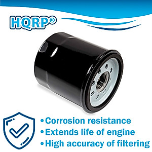 HQRP Oil Filter compatible with John Deere 112L, LX172, LX176 Lawn Tractors (with Kawasaki engines); F510, Z925A, Z930A, Z950A, Z960A, Z970A ZTrak Mowers