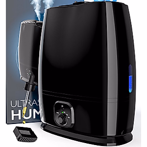 50-Hour Ultrasonic Cool Mist Humidifiers for Bedroom (6L) - Quiet, Filterless Humidifiers for Large Room w/Essential Oils Tray - Small Air Vaporizer for Baby, Kids & Nursery - Everlasting Comfort