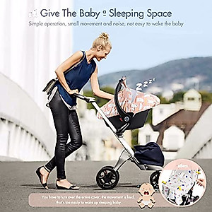 Car Seat Cover for Babies Boy&Girl, CCATTO Infant Carseat Canopy, Skylight Ventilation Design, 2 Layers Windows, Breathable Adjustable Universal Fit Baby Carrier Cover for Spring Autumn Winter