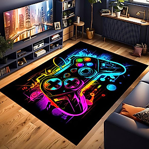 merlenuit Gaming Rug - Gamer Rug for Boys Bedroom - Soft and Durable Game Room Rug - 60x40 inches