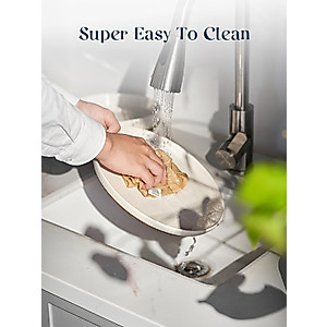 DOWAN 8.5" Moon-White Sesame Glaze Dinner, Dessert & Salad Plates Set of 6, Porcelain Ceramic, Microwave, Oven & Dishwasher Safe, Perfect for Daily Dining, Family Gatherings, Parties & Gifts