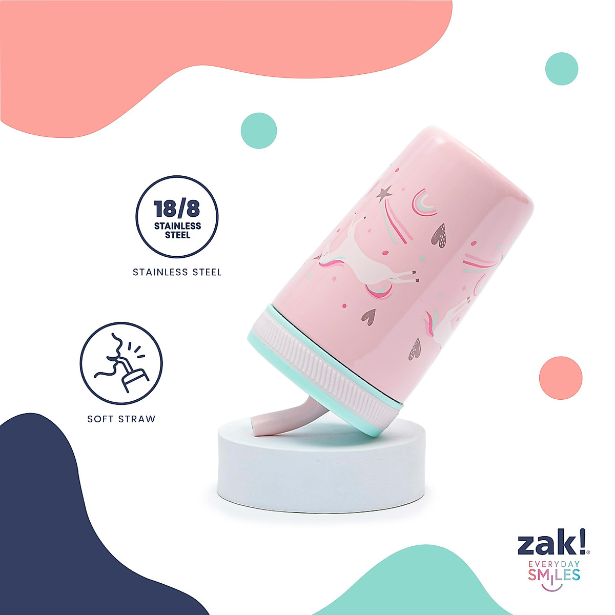 Zak Designs Bluey Kelso Tumbler Set, Leak-Proof Screw-On Lid with Straw, Bundle for Kids Includes Plastic and Stainless Steel Cups with Bonus Sipper, 3pc Set, Non-BPA