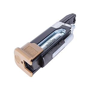 M17 Sig Sauer ASP Airgun Air Pistol .177 Cal Coyote TAN with 15 C02 Tanks and 2 Rotary Belts and 500 Lead Pellets Bundle 2 Rotary Belts+ Accessories