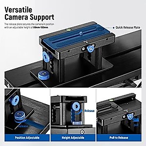 NEEWER Teleprompter X17 with RT-110 Remote & APP Control (Bluetooth Connection via NEEWER Teleprompter App), 17" No Assembly Compatible with iPad Android Tablet/Camera/Camcorder, Max Load 44.1Ib/20kg