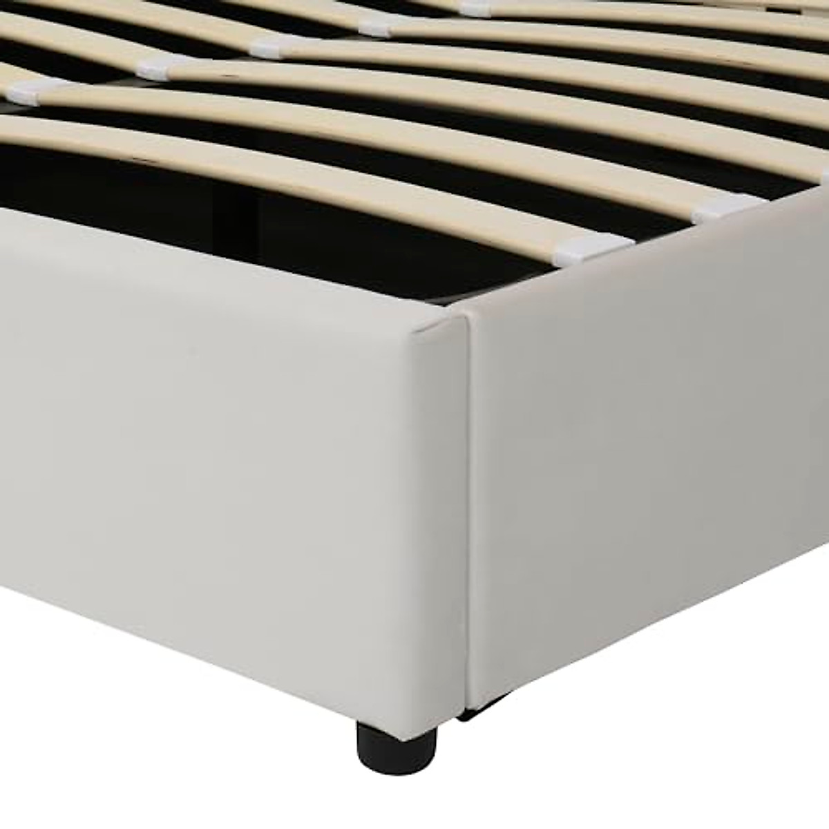 MiHunnor Full Size Upholstered Platform Bed w/LED Light & Integrated Bluetooth Audio System. Velvet Upholstered Platform Bed w/Hydraulic Storage System & USB Port for Bedroom