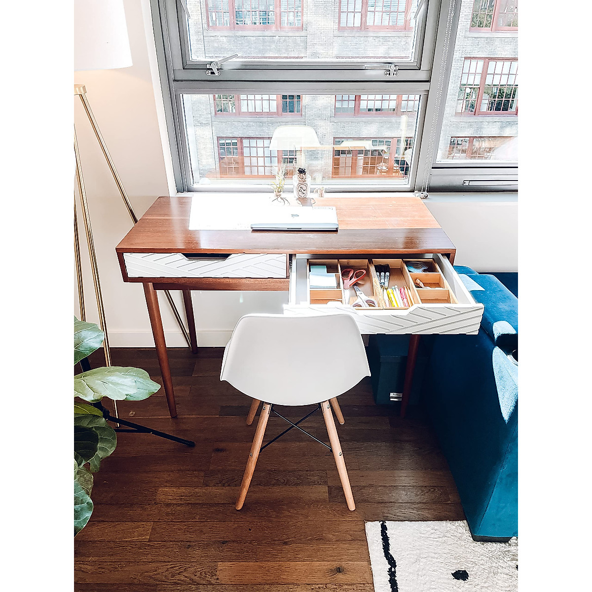 Lipper International 824 Bamboo Wood 4-Compartment Organizer Tray, 11 5/8" x 7 7/8" x 1 3/4"