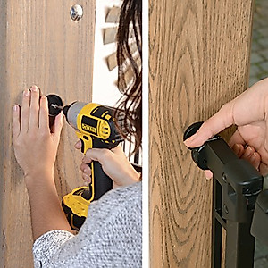 Evenflo Multi-Use Decor Tall Walk-Thru Gate, Black Metal