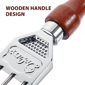 Cabilock Stainless Steel Ice Crusher with Wood Handle Three Prong Ice Pick Japanese Style Ice Chipper Bartender Bar Wine Tools