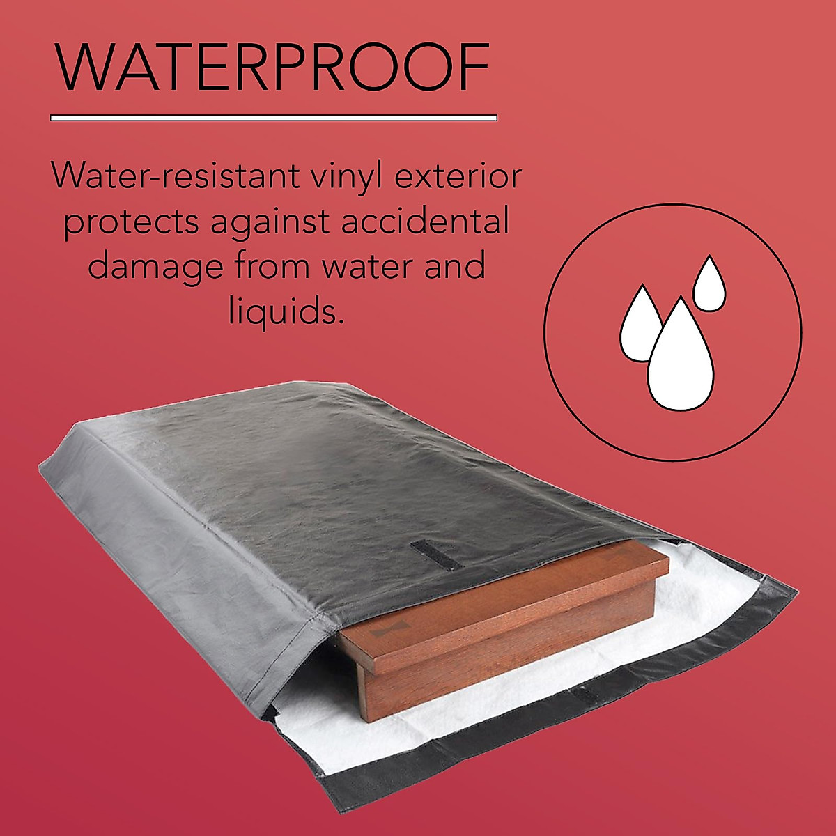 LAMINET Premium Heavy Duty Table Leaf Storage Bag water , scratch resistant. Extra Thick waterproof exterior heavy duty flannel backing. Store Your Table Leaves safely. Holds Leaves up to 26" wide.