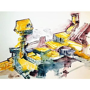 Derwent Line & Wash Paint Set, Professional Quality, Fine Line Pens, Inktense Colors, Art Supplies for Adults, Portable, Travel Set Includes 12 Paint Pans, 2 Line Makers, Mixing Palettes, Sponge