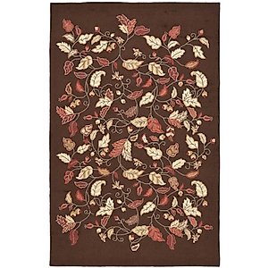 Martha Stewart Autumn Woods Francesca Black Wool/Viscose Rug - 8' x 10'