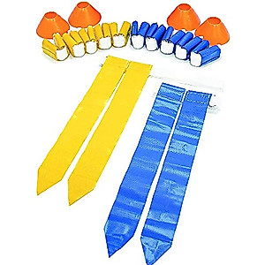 SKLZ Flag Football 10-Player Deluxe Set with Flags, Belts, and Cones, Multi, One Size