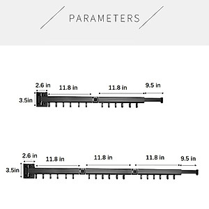 KIMCHUL Clothes Drying Rack,Wall Mounted Clothes Hanger Rack,Space-Saver, Retractable Laundry Drying Rack,Collapsible, for Laundry,Balcony, Mudroom, Bedroom (Black, Tri-Fold)