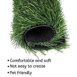GRASSCLUB Grass Squares 8 Pack 12'' x 12'' Fake Grass Turf Patch for Placemets Centerpieces Table Runner Chicken Nesting Pads DIY Decor