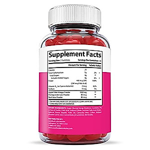 Justified Laboratories (5 Pack) Ketology Keto ACV Gummies 1000MG with Pomegranate Juice Beet Root B12 120 Gummys