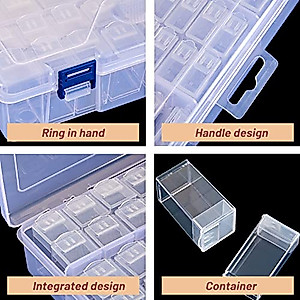 90 Slots Plastic Seed Storage Box Clear Seed Storage Organizer with Label Stickers Planting Seed Container with Lid Garden Seed Organizer with Stickers for Flower Plants Vegetable Seeds (1)