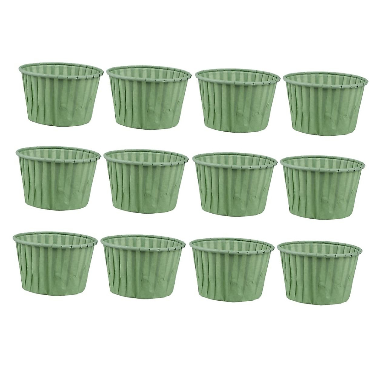 Luxshiny 50pcs Cupcake Paper Liners Muffin Cups Muffin Wrappers Cup Cake Paper Cup Baking Supplies Baking Cups Accessory Cake Cup Wrapping Paper Egg Tart Paper Lining Tulip Green Muffin