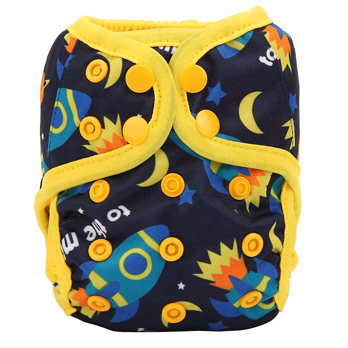 Sigzagor Newborn Baby Diaper Nappy Cover 8lbs-10lbs For Boys (To The Moon)