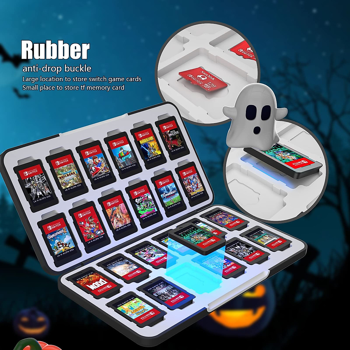 Halloween Decoration Switch OLED Case, Game Card Case for Nintendo Switch