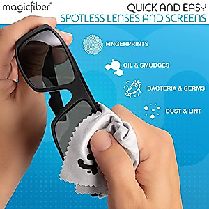 MagicFiber Microfiber Cleaning Cloth, 6 Pack - Premium Cloth for Glasses, Lens, Screens & More