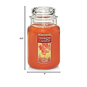 Yankee Candle Autumn Leaves and Autumn Wreath Scented 22oz Large Jar Candles Bundle (2-Pack)