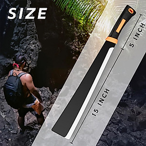 Billhook Sickle Machete for Yard Work Cutting Trees Heavy Duty machetes Mexicanos de Trabajo Best Machete Camping,Gardening Machete,Land Management,Hunting and Outdoor.