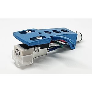Cartridge, conical Stylus, needle with mounting bolts and Sky Blue Headshell for Technics SL-1200, SL-1210, SL-1600, SL-1610, SL-1700, SL-235, SL-23A, SL-B2, SL-B202