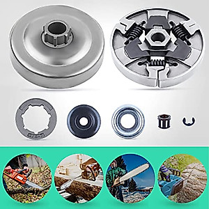 Adefol Chainsaw 3/8"-7 Clutch Drum Rim Sprocket Kit for Stihl MS660 066 064 MS640 MS661 Replacement Parts with Washer E-Clip Needle Bearing